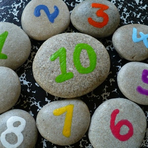 COUNTING ROCKS | Children Math Stone Learning Game | Organic Natural ...