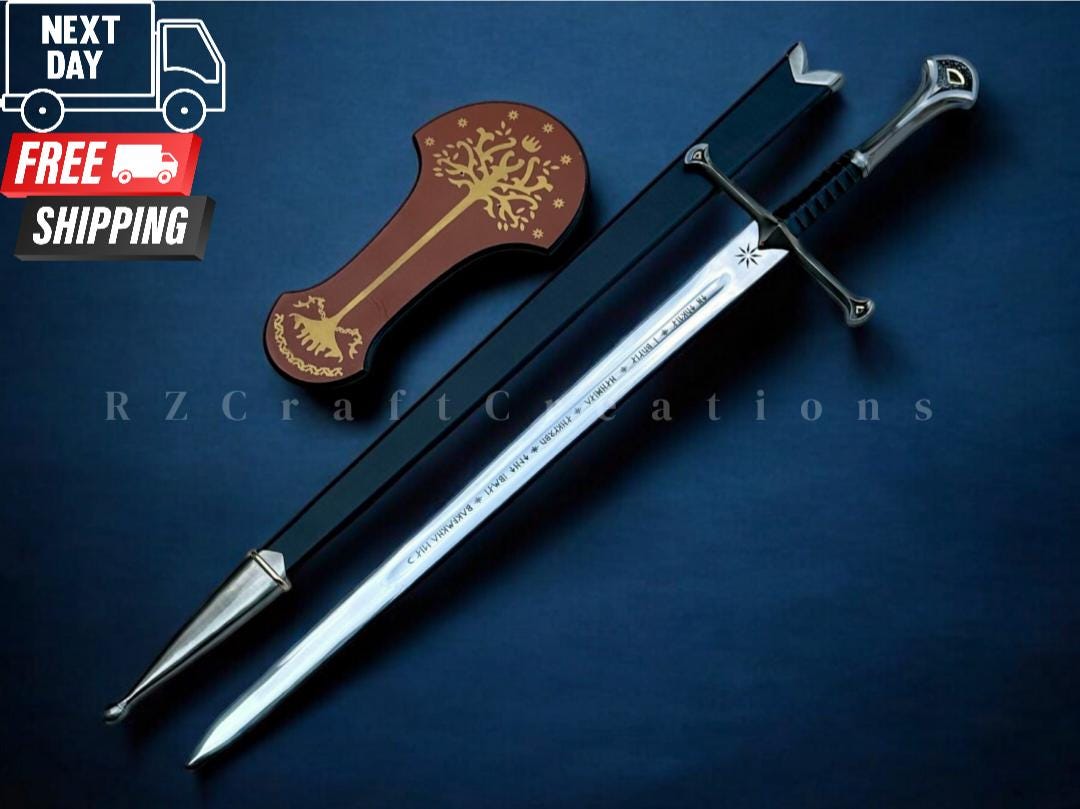 Handmade Anduril Strider Movie Replica With Free Scabbard Stainless ...