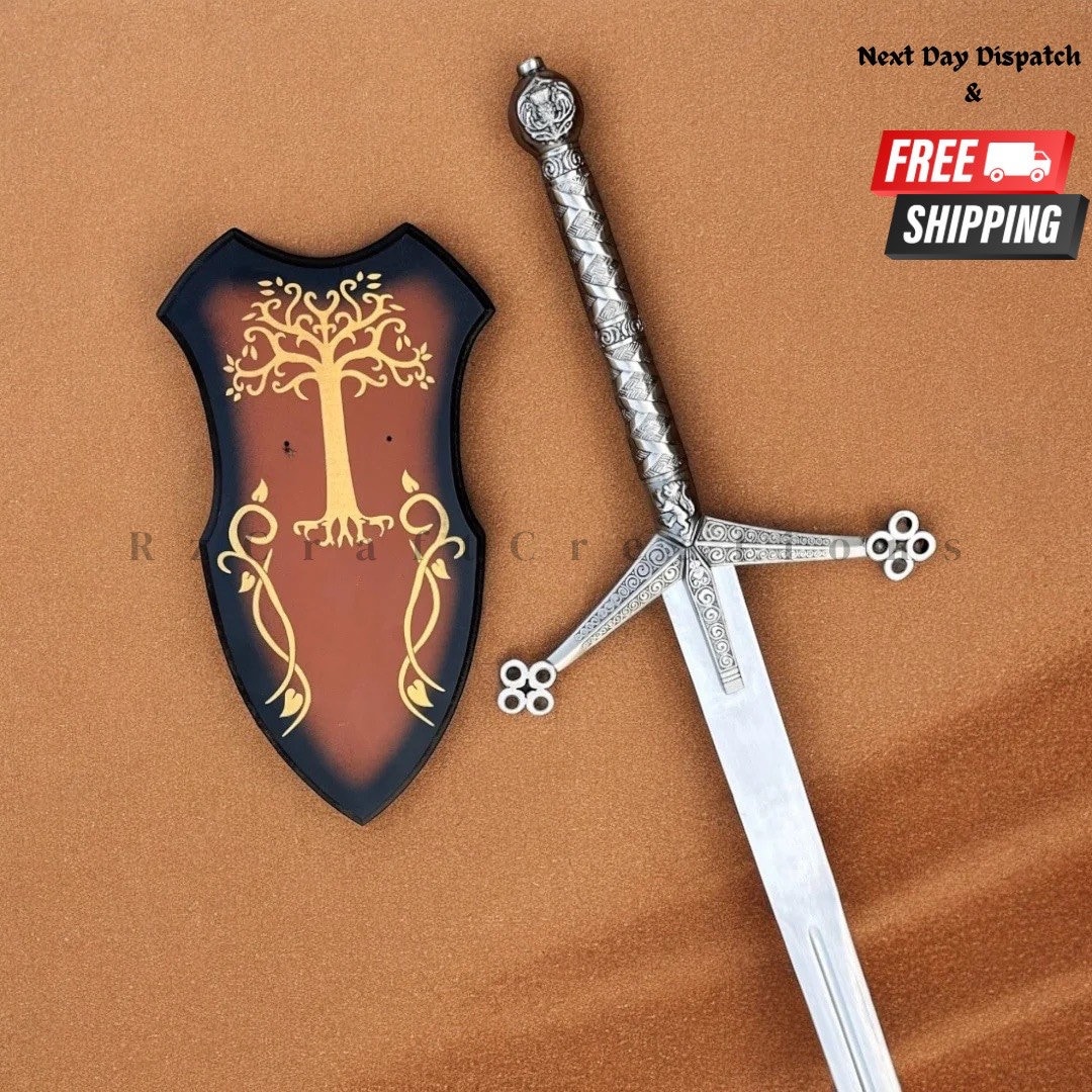 Handmade Scottish Claymore Sword Stainless Steel Medieval Highland ...