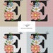 Personalized Letter E Cross Stitch Pattern Floral Embroidery Design ...
