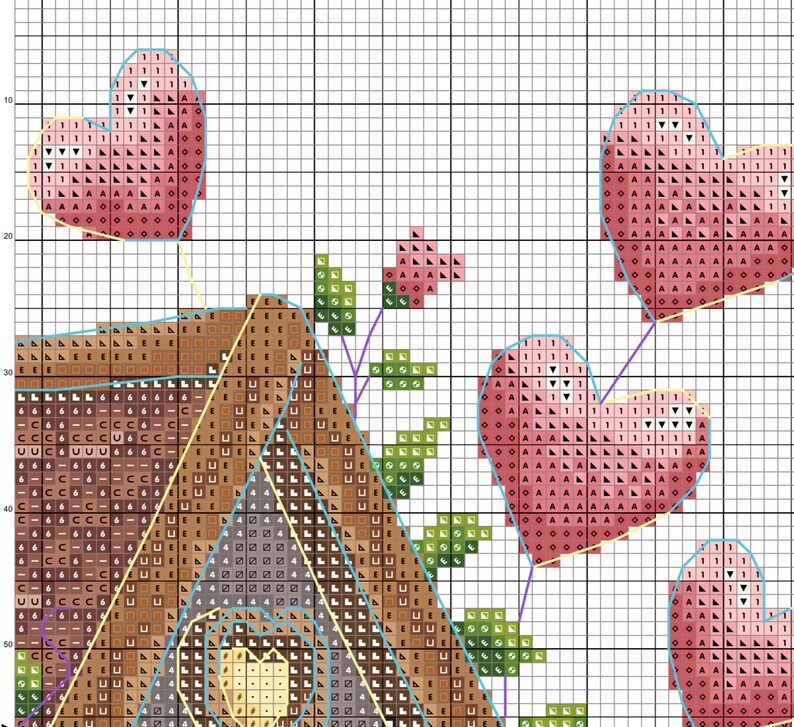 Valentine's Day House Cross Stitch Pattern, Love Ornaments (digital ...