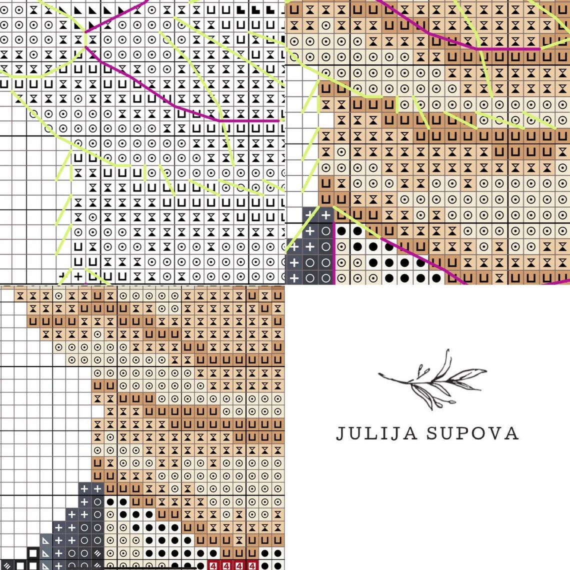 Personalized Letter W Cross Stitch Pattern Floral Embroidery Design ...