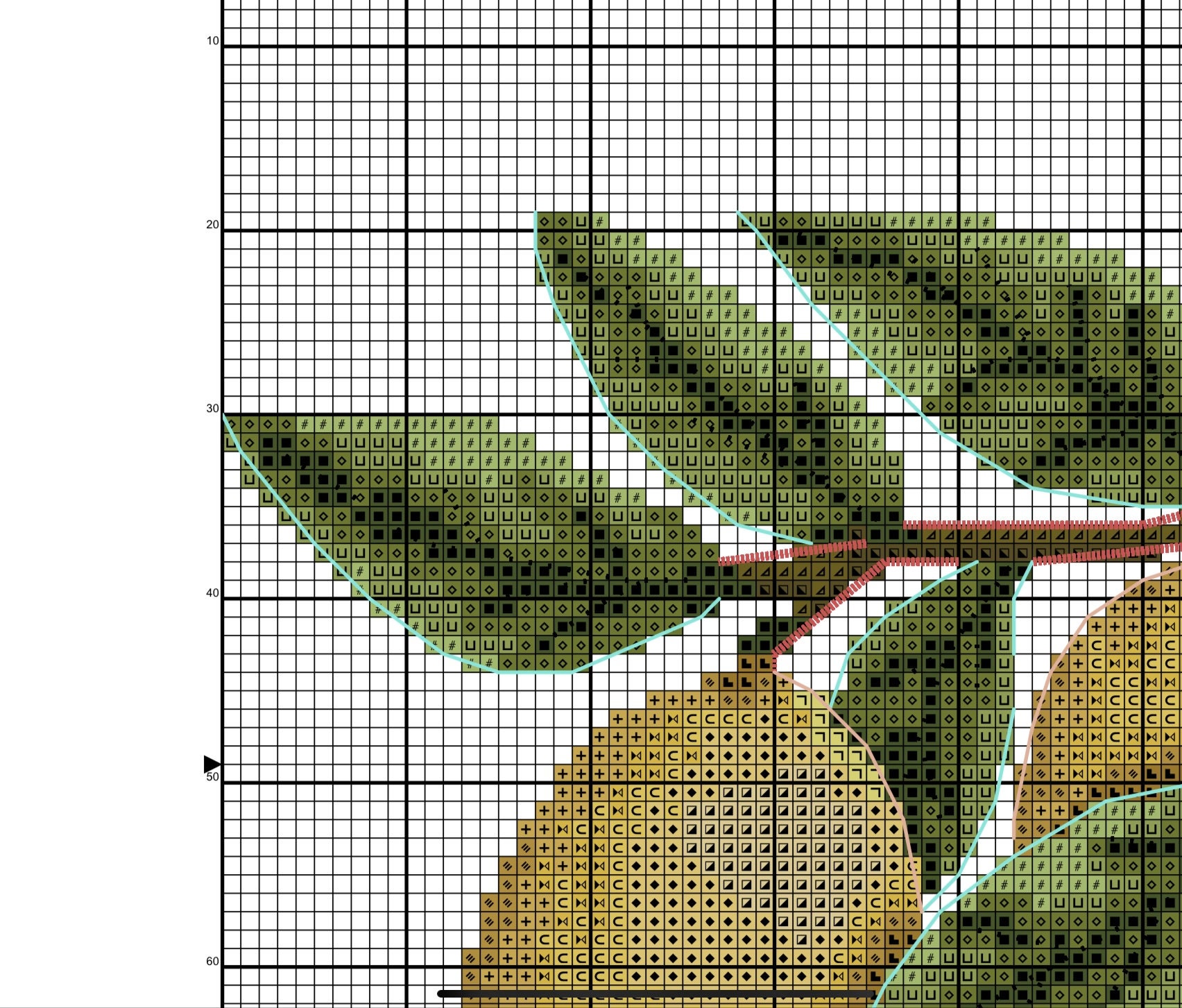 Lemon Cross Stitch Pattern Needlepoint Canvas Fruit Modern Ornament ...