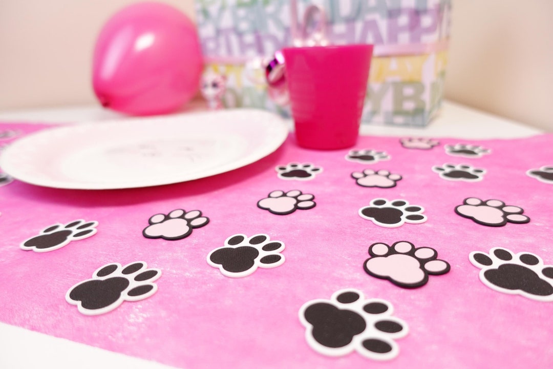 Personalizable Paw-shaped Confetti Custom Colors Cute Pet Paws Party ...