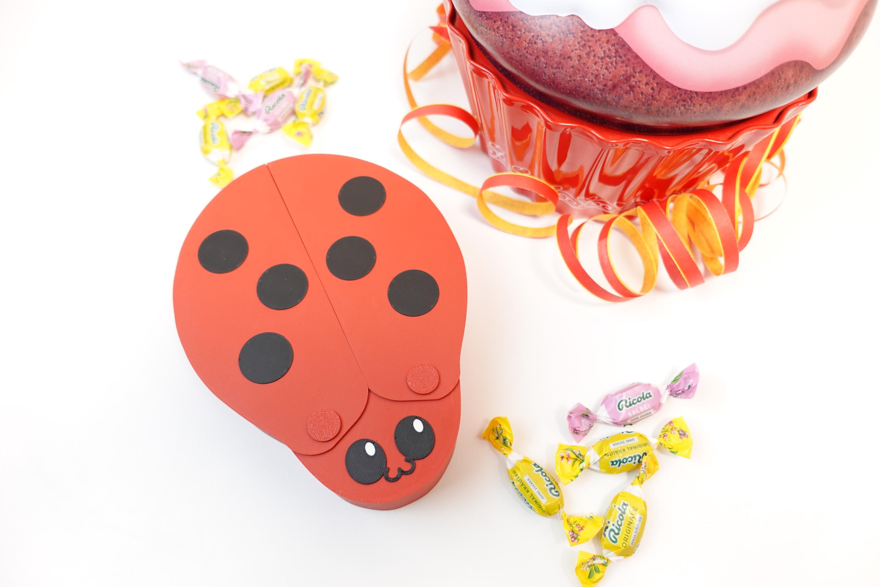 Ladybug Box Hinged Movable Wings Gift Box Storage for Candy, Gifts ...