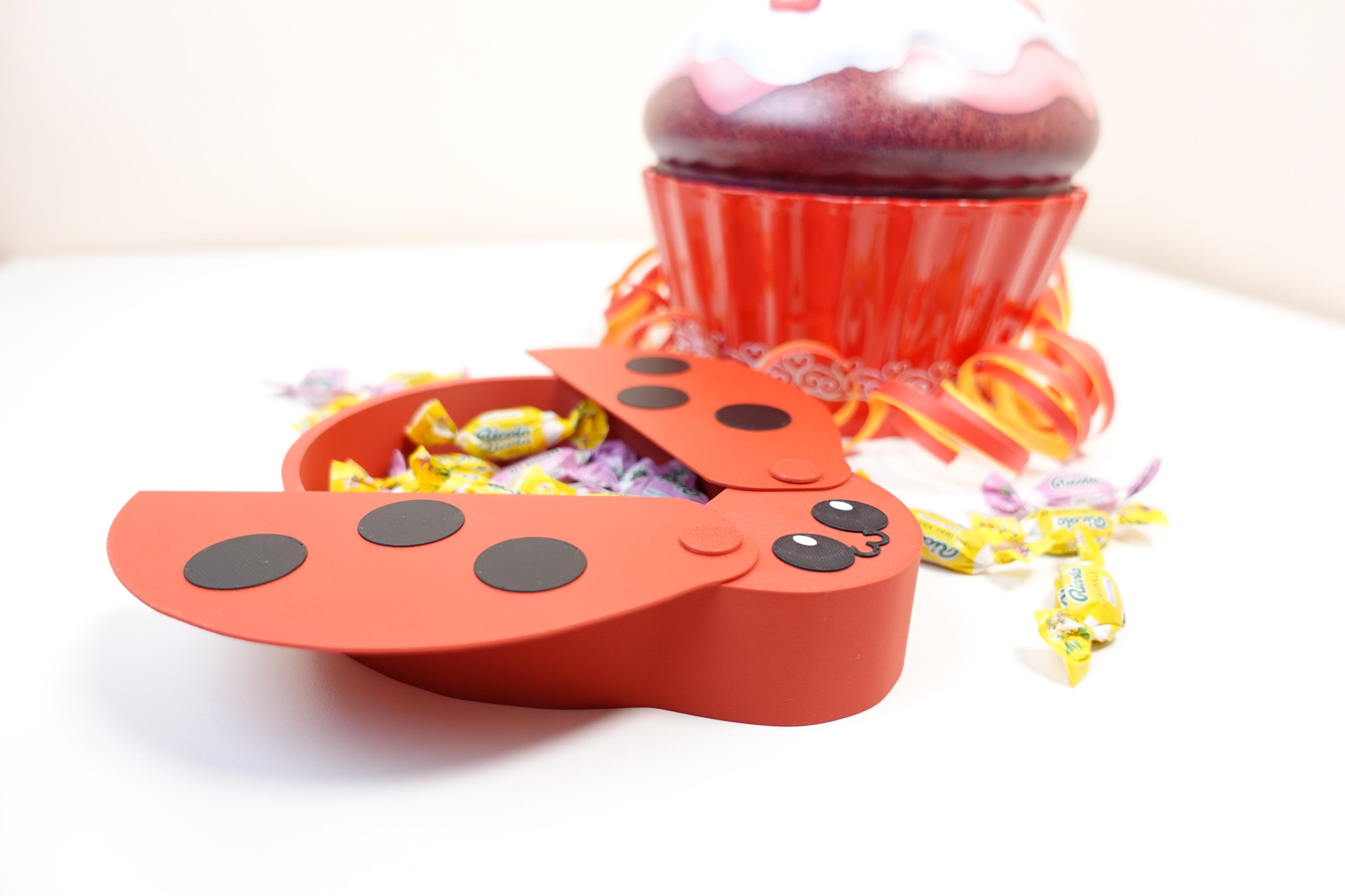 Ladybug Box Hinged Movable Wings Gift Box Storage for Candy, Gifts ...