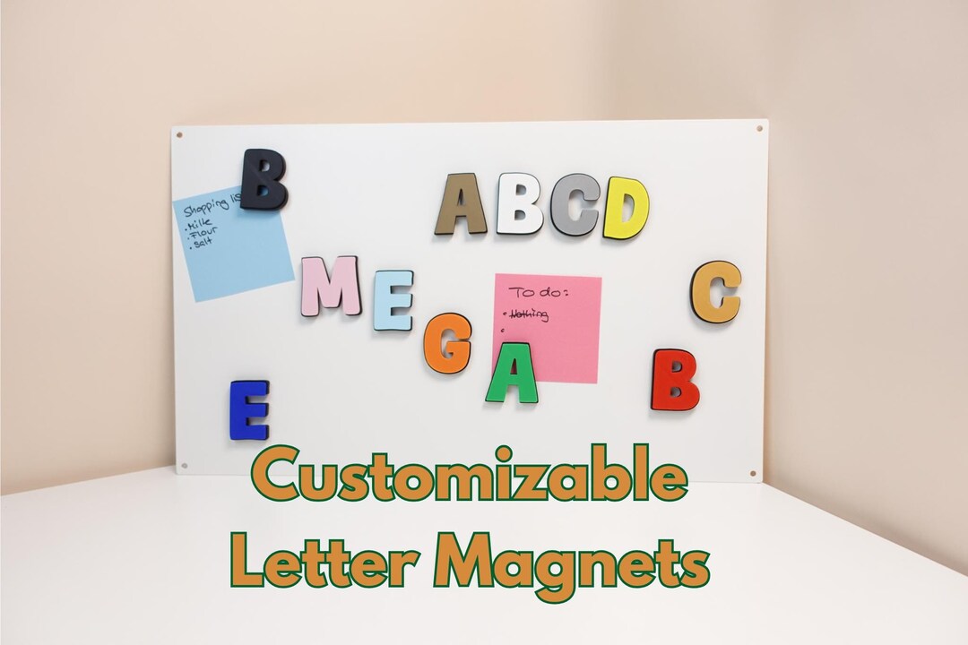 Customizable Magnets Choose Your Letters, Numbers and Color Fridge ...