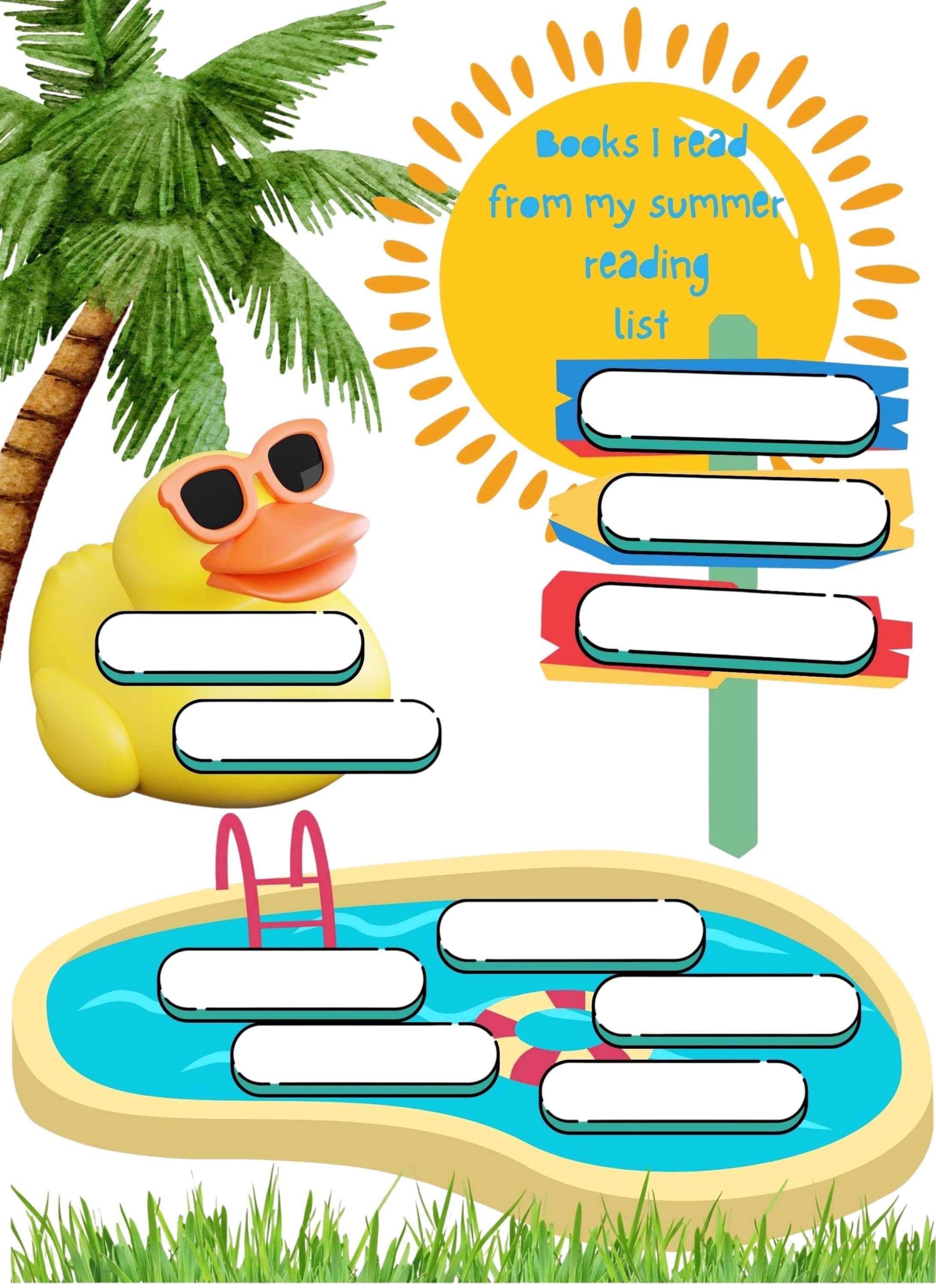 Summer Reading Goal Packet for Child’s List of Books to Read This ...