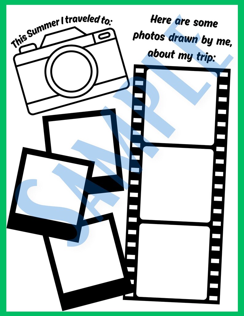 All About My Summer Booklet for Kids to Memorialize Their Summertime ...