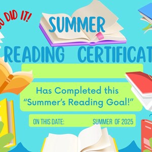Summer Reading Goal Packet for Child’s List of Books to Read This ...
