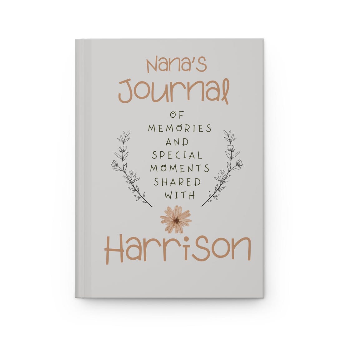 Personalized Nana Journal for Grandchild, Personalized Memory Journal ...