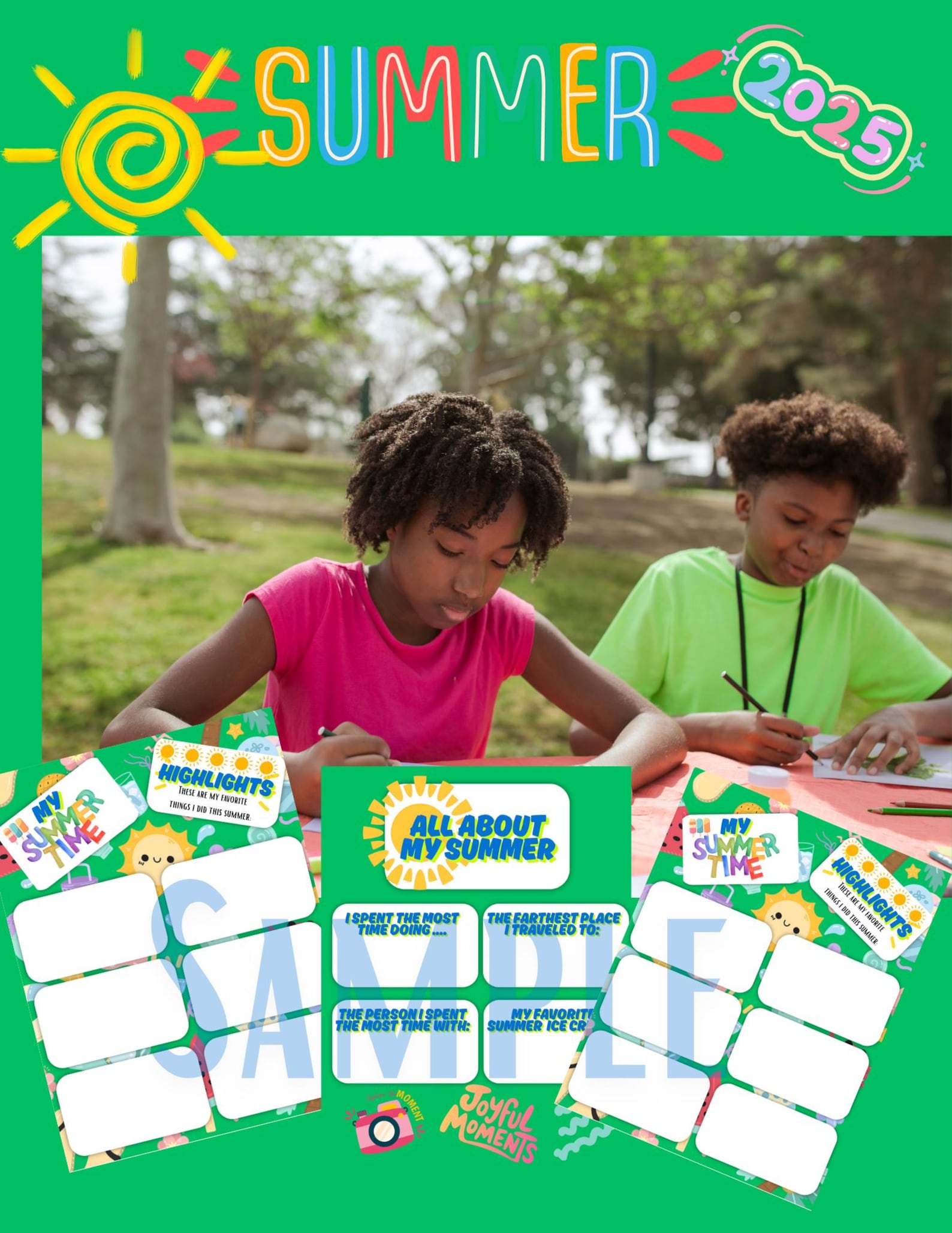 All About My Summer Booklet for Kids to Memorialize Their Summertime ...
