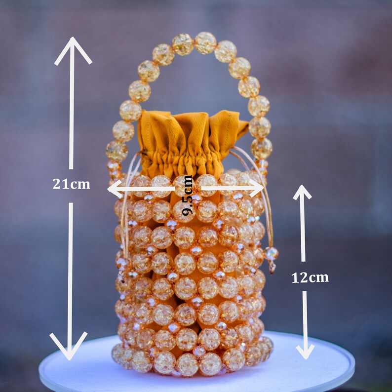 Handmade Crystal Bead Bag: Gold Wedding Bridal Purse - Etsy