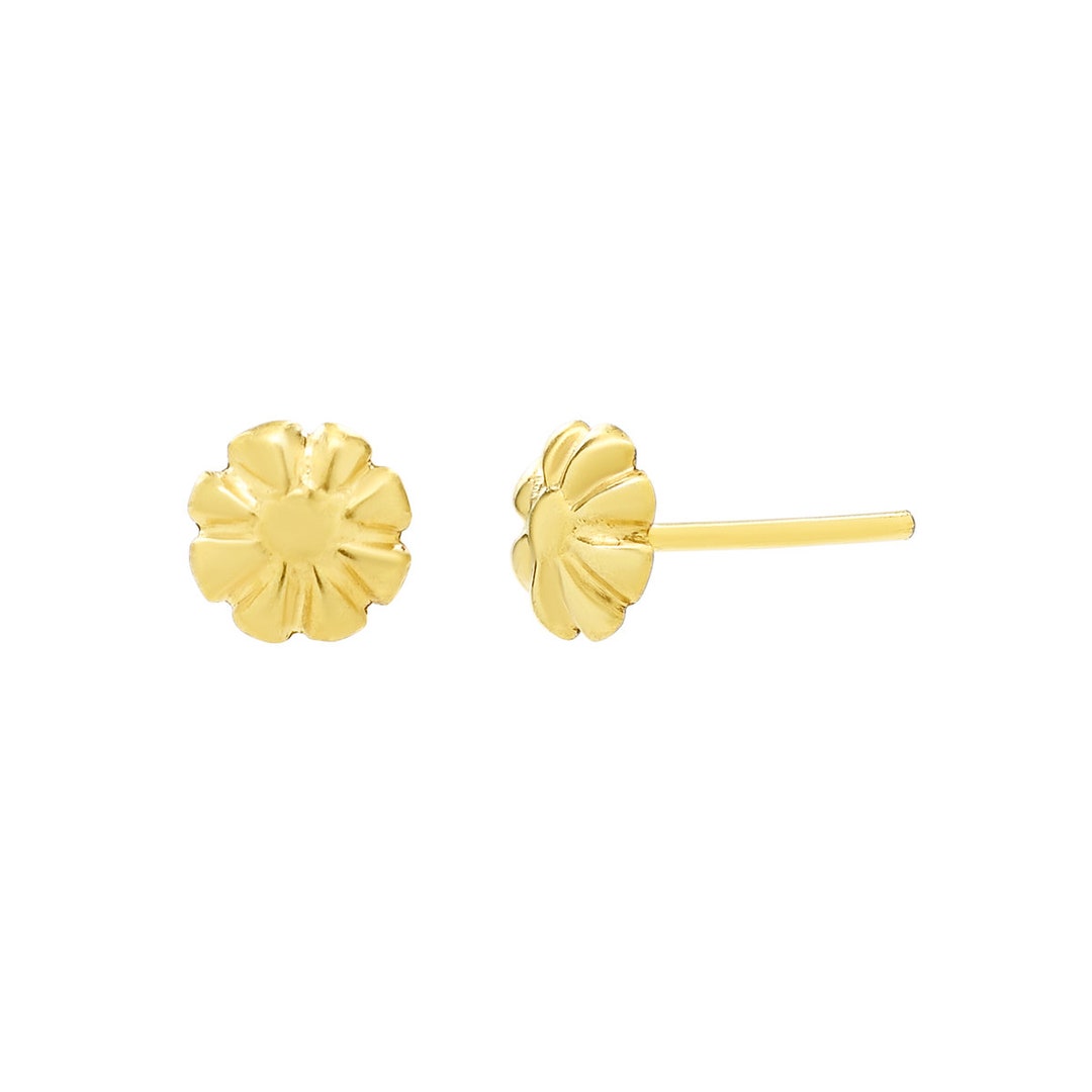 24k Solid Gold Flower #2 - Etsy