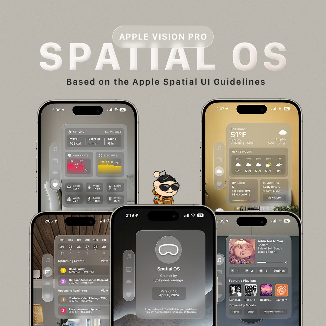 Spatial OS - Apple Vision Pro Widgy (1.1.1) UPDATED - Etsy