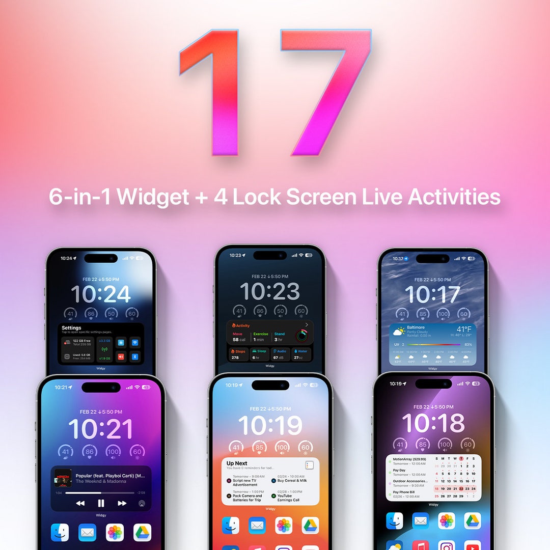 Ios 16/17 Home Screen Live Activity version 1.4 and Version 1.1 BUNDLE ...