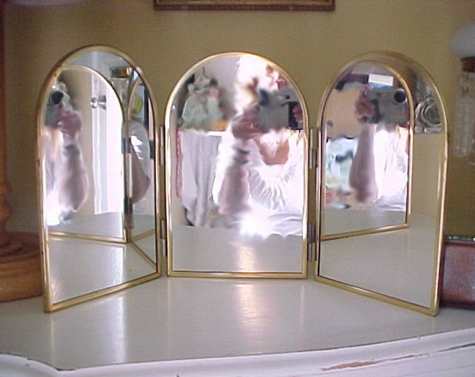 Three Way Folding Vanity Mirror - Etsy
