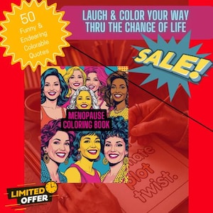 Menopause Coloring Book: 50 Funny, Empowering Pages for Women - Etsy ...