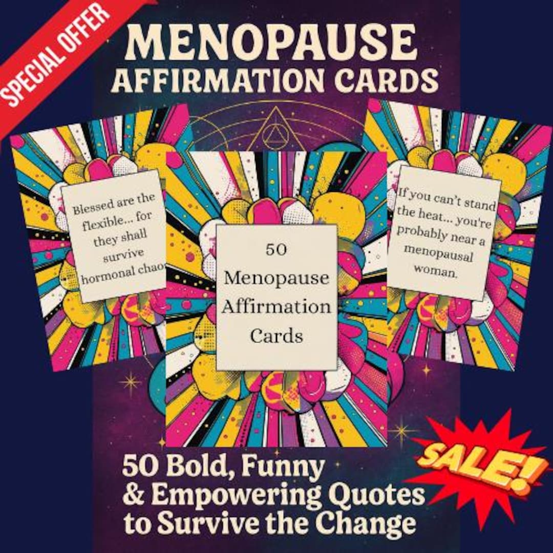 Menopause Affirmation Cards: 50 Empowering Midlife Mantras - Etsy