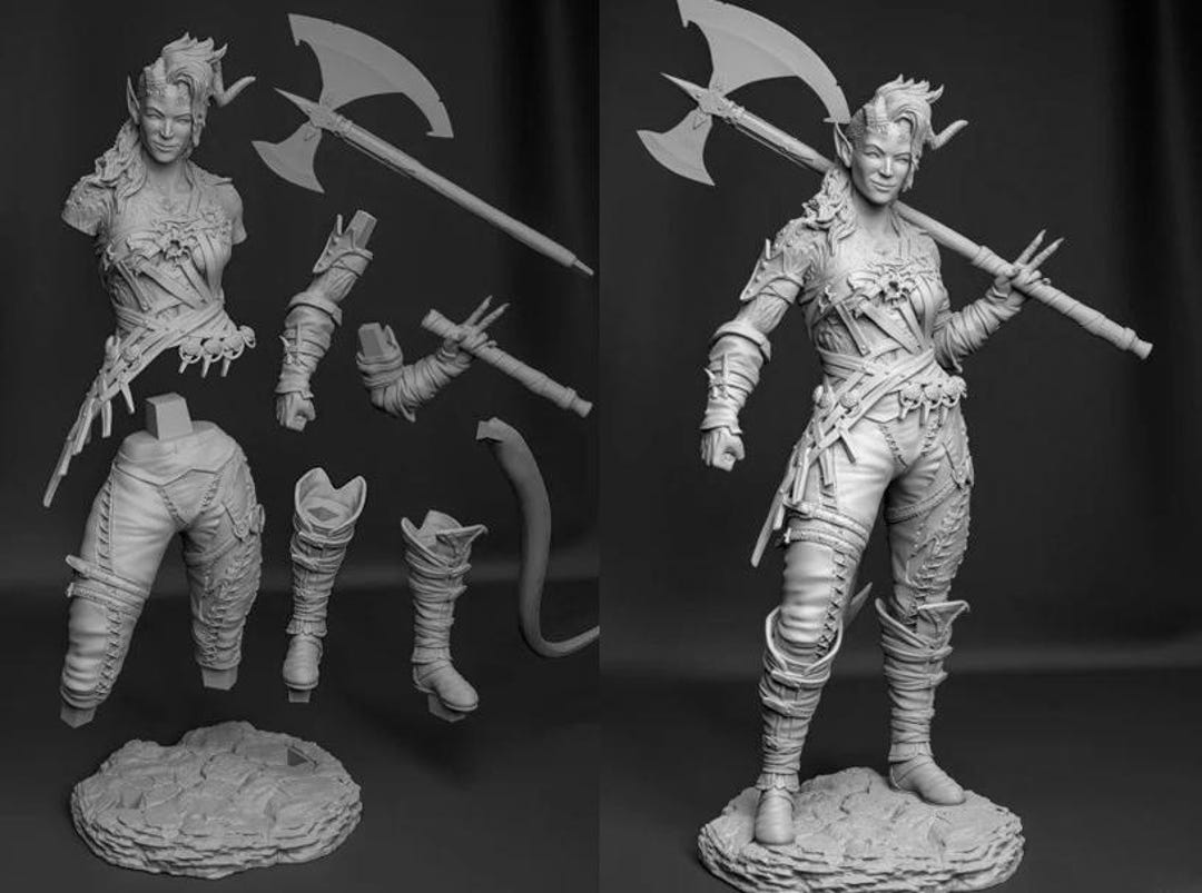 Baldur's Gate 3 DIY Figure Karlach Garage Kit 3D Printed Resin ...