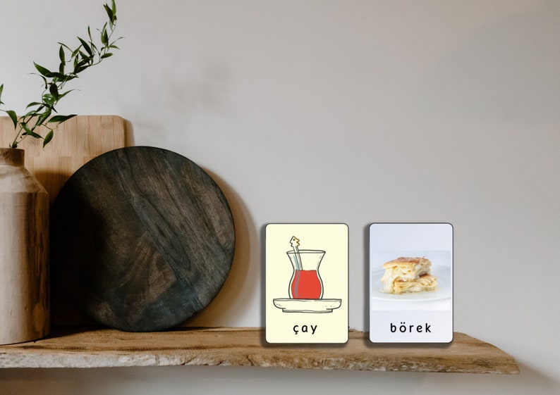 100 Turkish FOOD Flashcards - Pre-school - Homeschool -pdf - Etsy