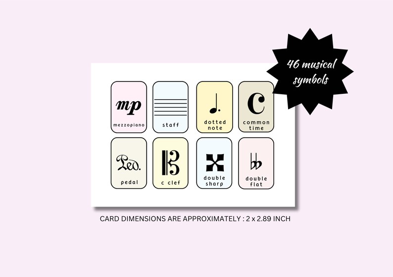 Printable Music Flashcards, Violin and Bass Clef, Music Theory ...