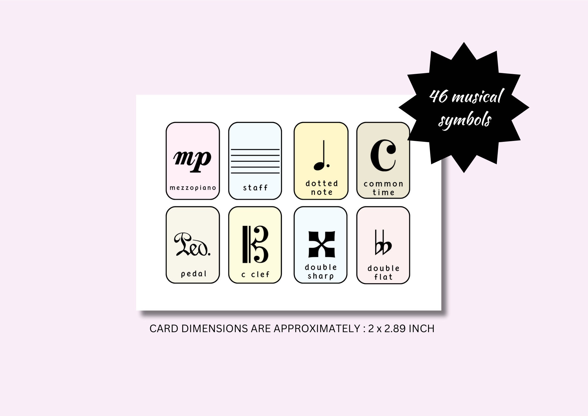 Printable Music Flashcards, Violin and Bass Clef, Music Theory ...