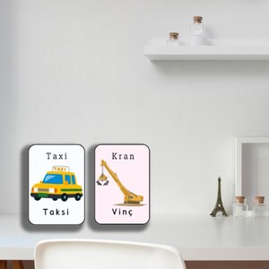 32 Transportation Vocabulary Flashcards, Turkish German Vehicle ...