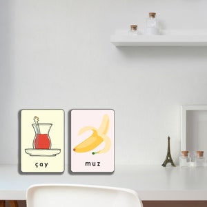 100 Turkish FOOD Flashcards - Pre-school - Homeschool -pdf - Etsy