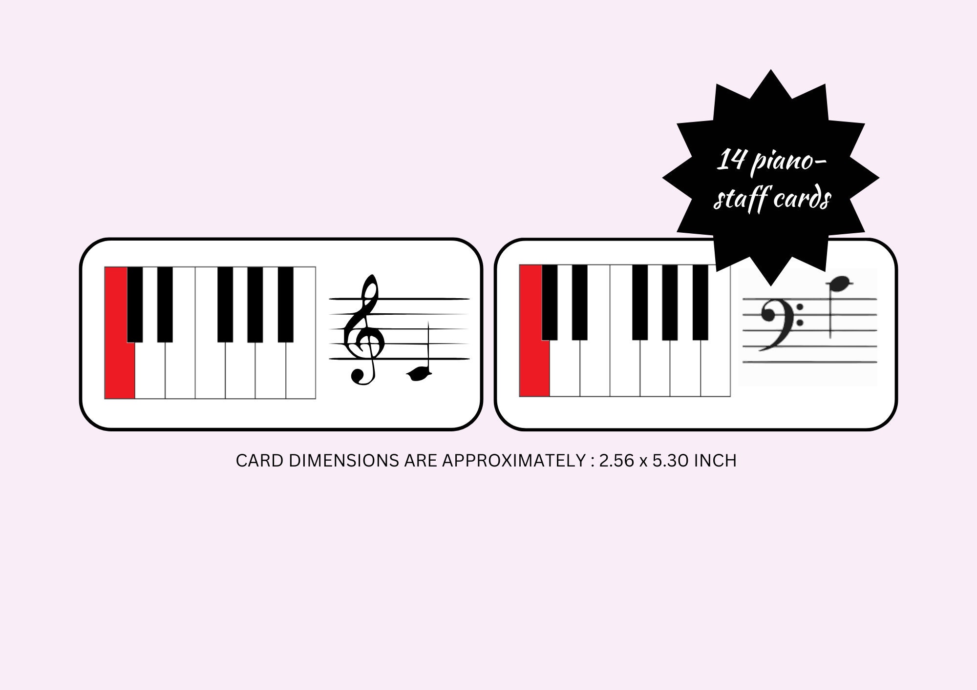 Printable Music Flashcards, Violin and Bass Clef, Music Theory ...