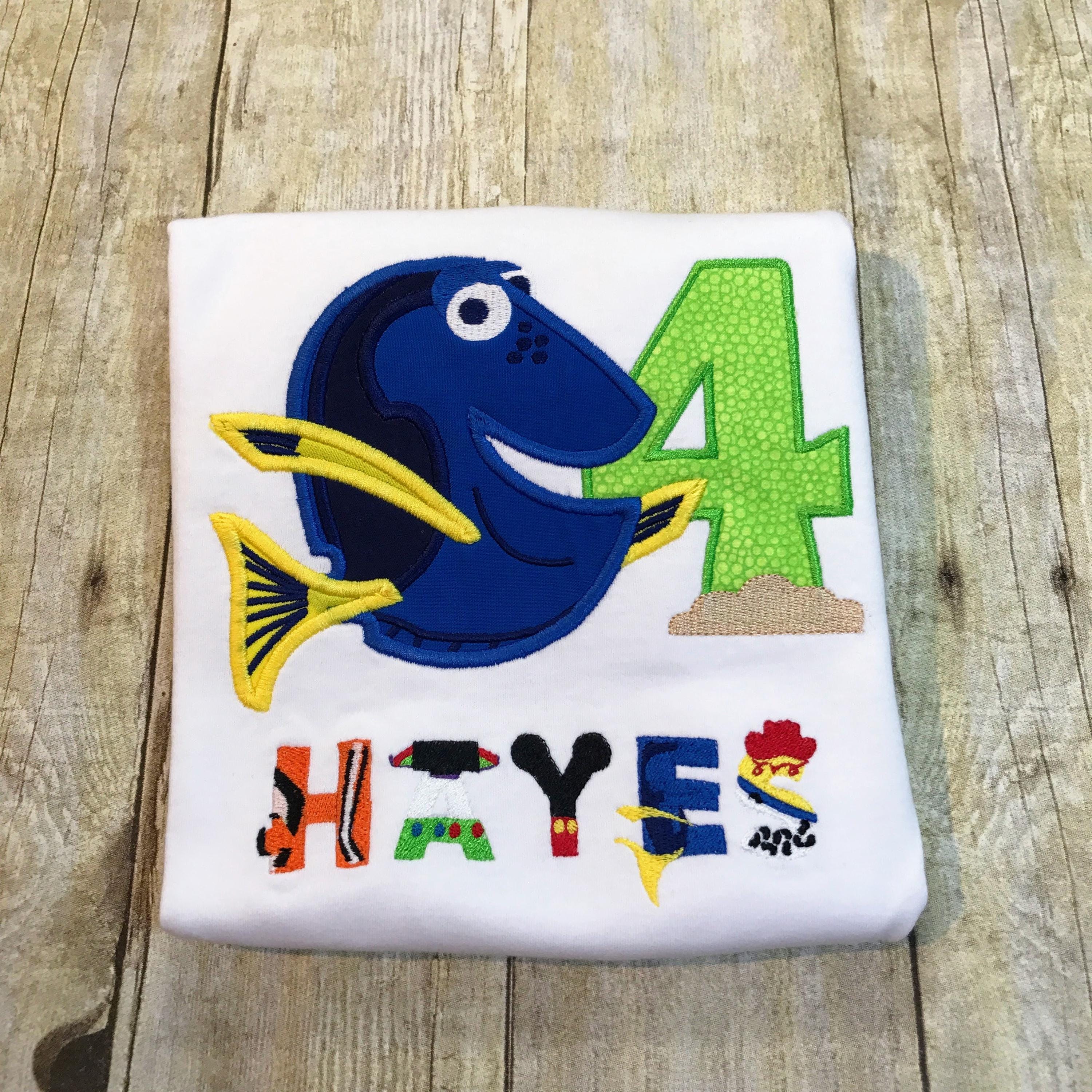 Finding Nemo & Dory Personalized Birthday Shirts - Etsy