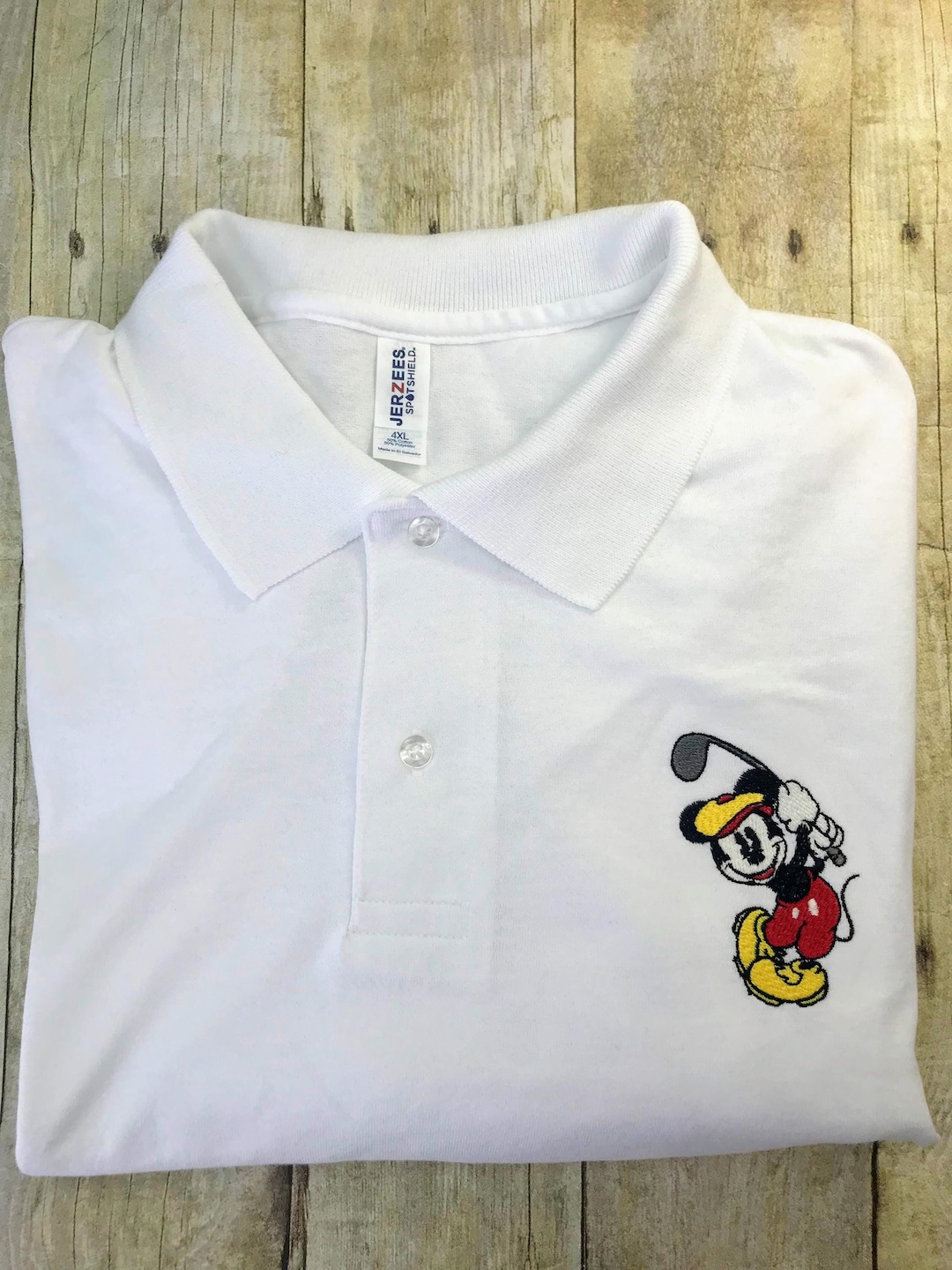 Vintage Mickey Mouse Golfing Embroidered Polo - Etsy