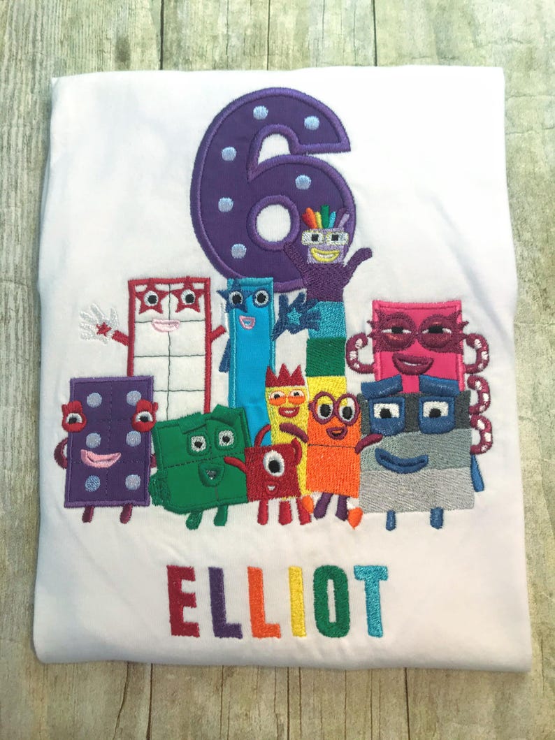 Number Blocks Personalized Birthday Shirts - Etsy