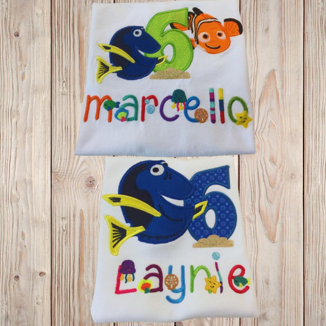Finding Nemo & Dory Personalized Birthday Shirts - Etsy