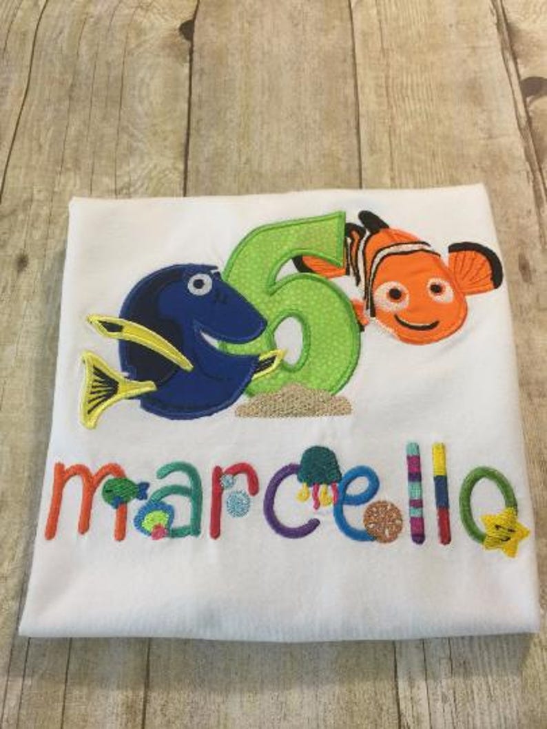 Finding Nemo & Dory Personalized Birthday Shirts - Etsy