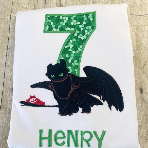 Toothless Embroider Shirt - Etsy
