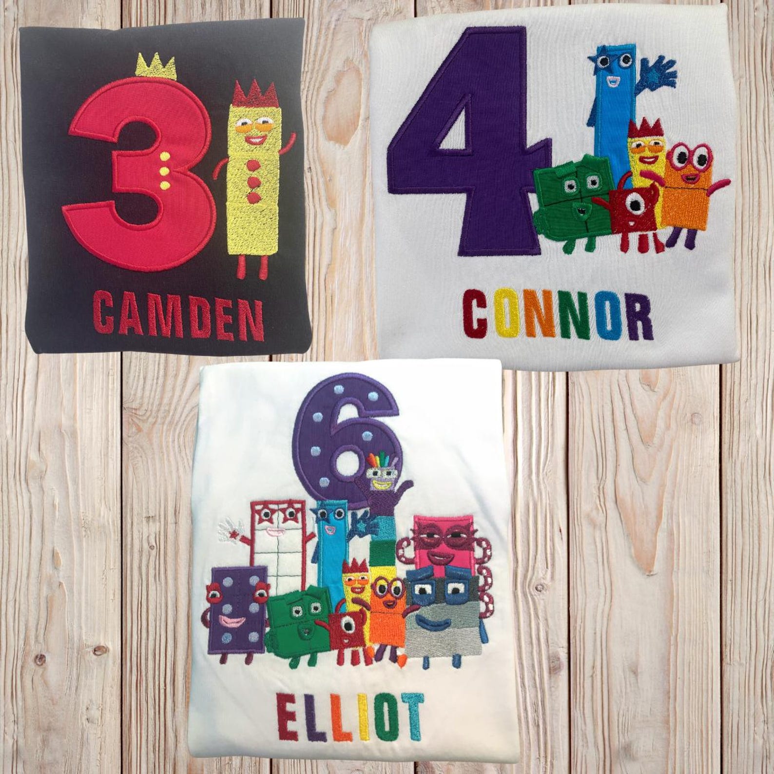 Number Blocks Personalized Birthday Shirts - Etsy