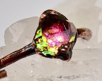 Raw stone ring | Etsy