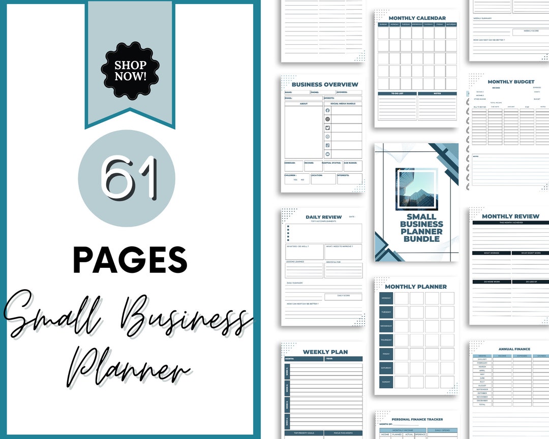 Small Business Planner Bundle, Printable Business Planner Bundle, Small ...