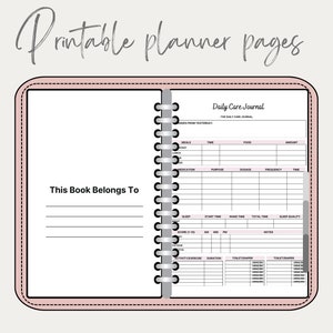 Caregiving Planner, Caregiver Planner Printable, Home Health Care Form ...