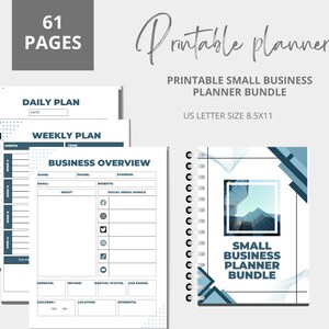 Small Business Planner Bundle, Printable Business Planner Bundle, Small ...