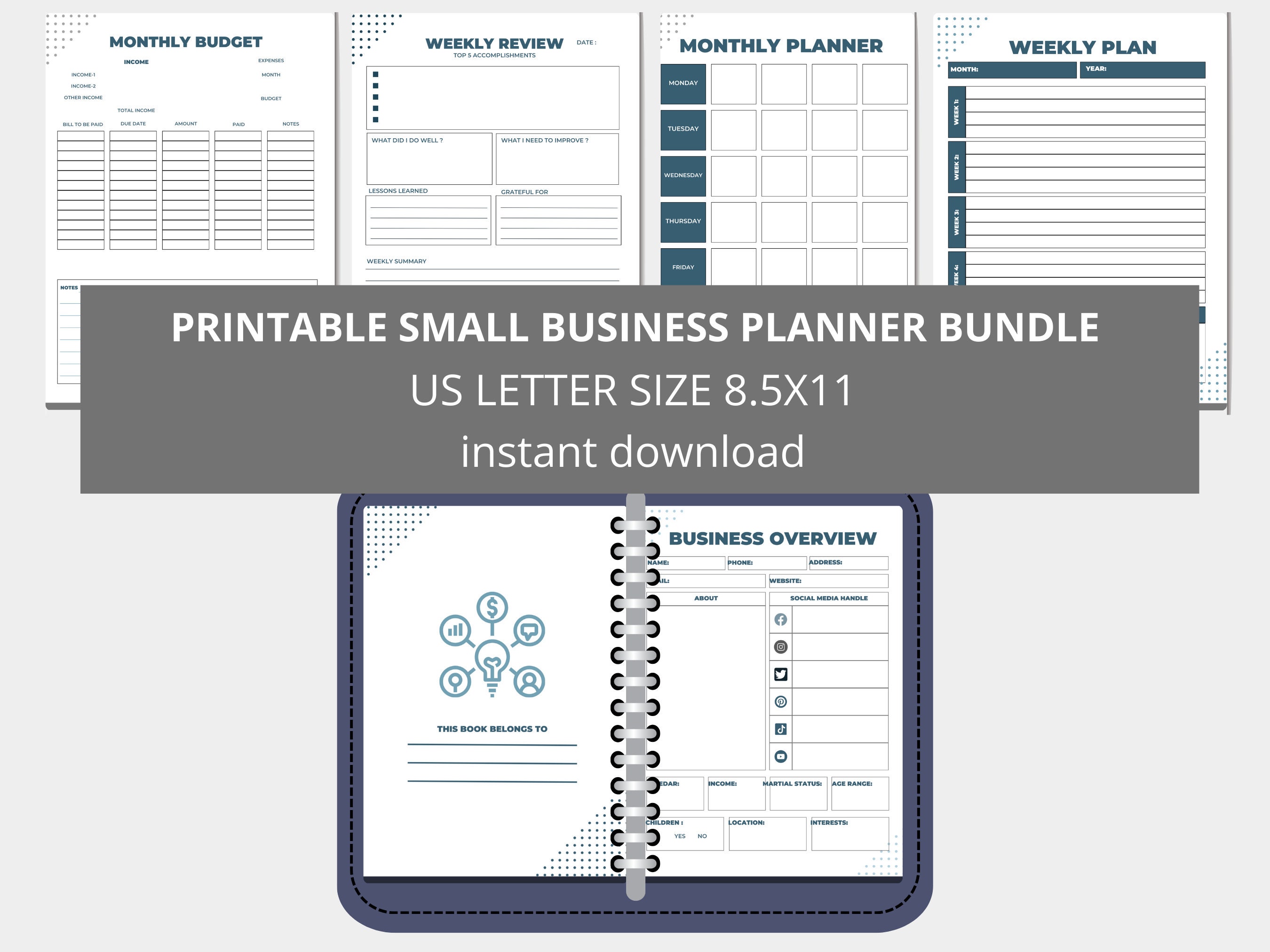 Small Business Planner Bundle, Printable Business Planner Bundle, Small ... Small Business Planner Bundle, Printable Business Planner Bundle, Small ...