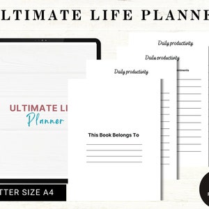Ultimate Life Planner, Life Planner Printable, Printable Daily Planner ...