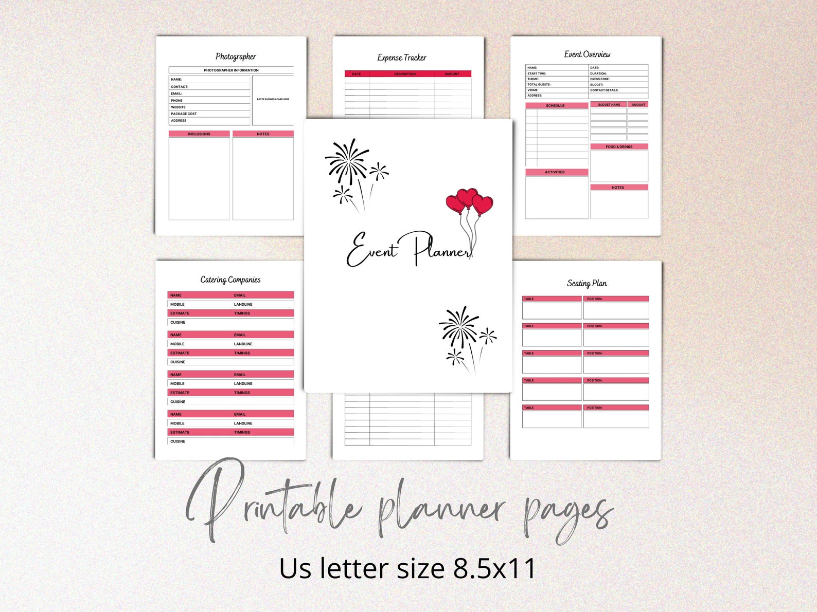 Event Planner, Printable Event Planner, Birthday Party Organiser, Event ...