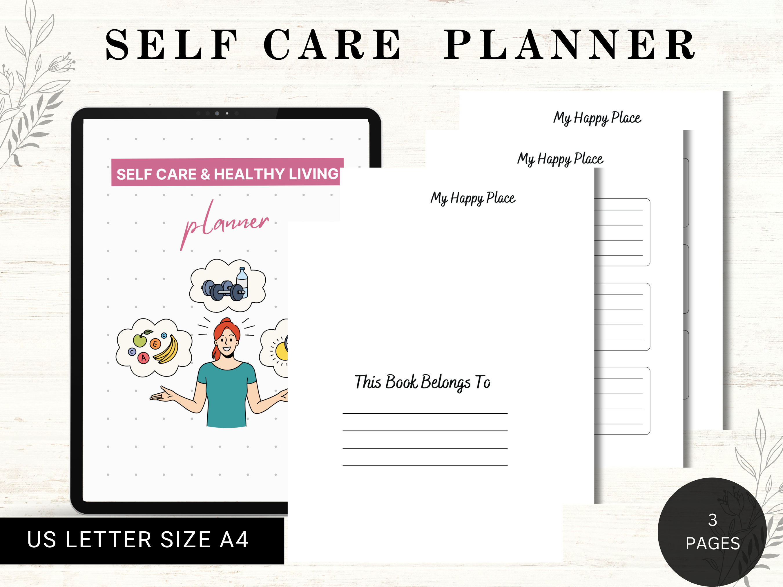 Self Care and Healthy Planner, Self-care Planner Printable Mindfulness ...