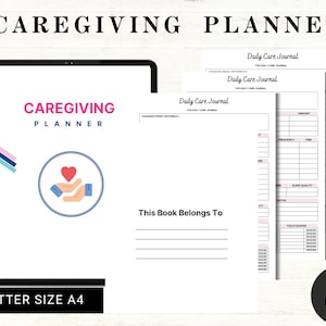 Caregiving Planner, Caregiver Planner Printable, Home Health Care Form ...