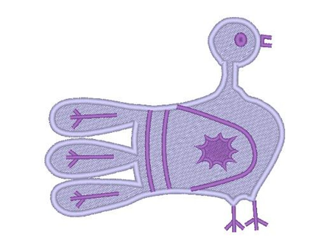 Primative Dove Applique and Stitched Machine Embroidery Design for Many ...