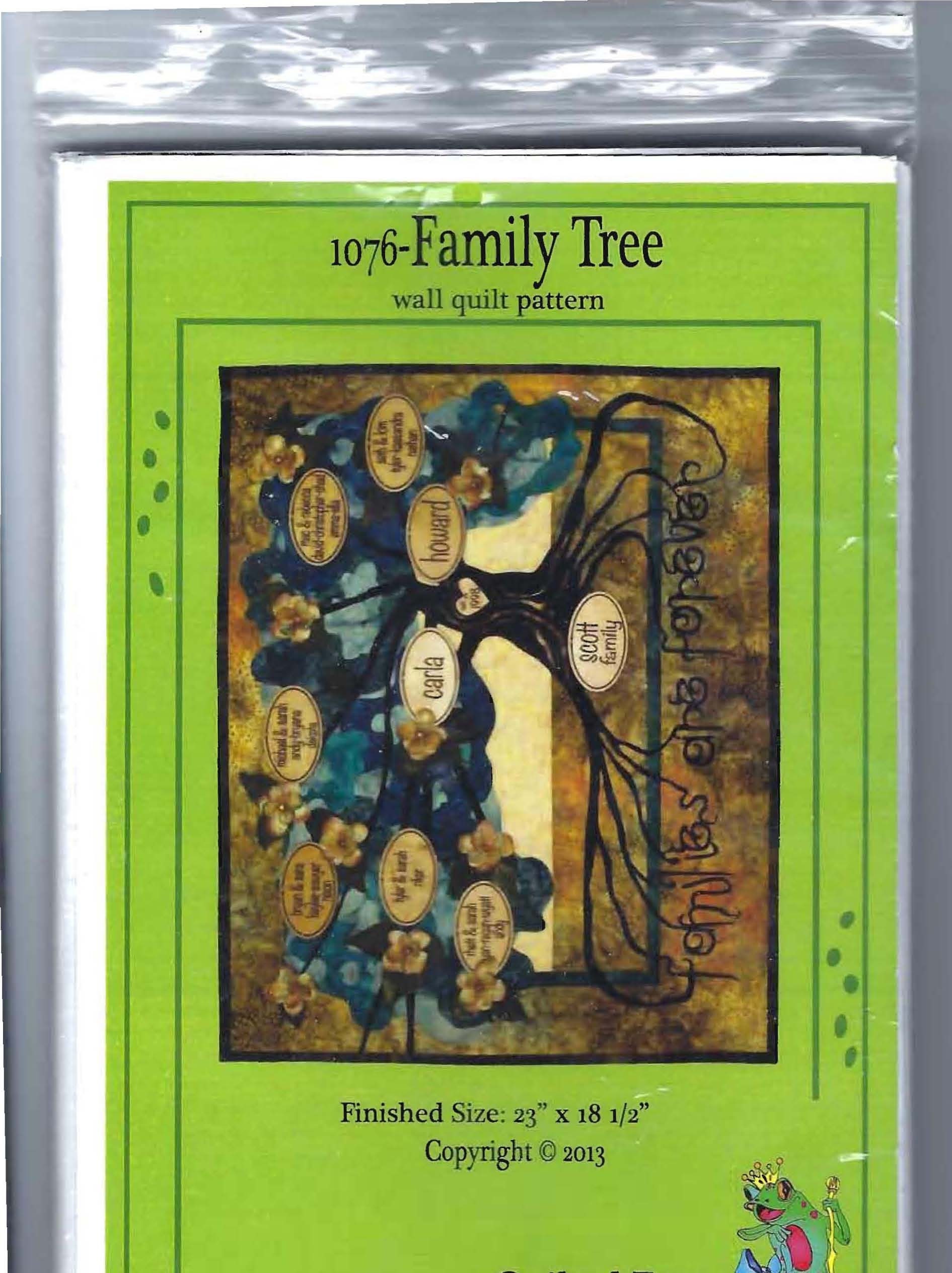 Family Tree Quilted Wall Hanging Pattern From the Quilted Frog - Etsy