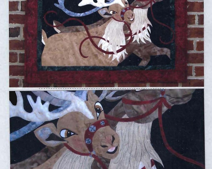 Reindeer Seams Like Home Quilt Wall Hanging Pattern by Joan Jones - Etsy