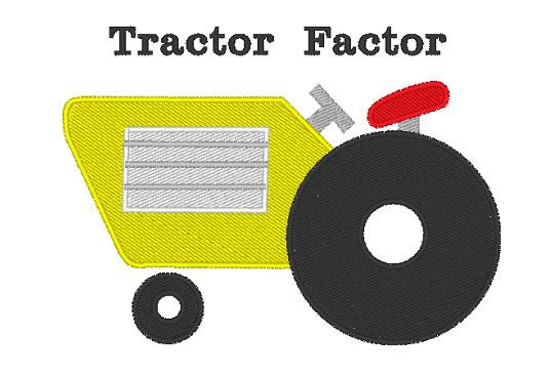 Tractor Factor Farm Applique and Stitched Machine Embroidery Design for ...